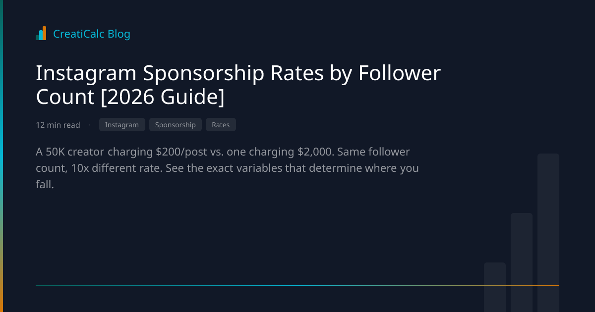 Instagram Sponsorship Rates by Follower Count [2026 Guide]